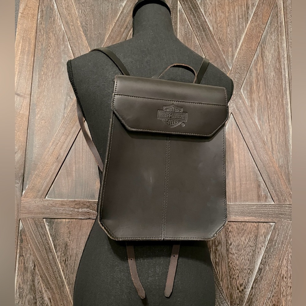 Harley Davidson Medium Leather Backpack - Gem